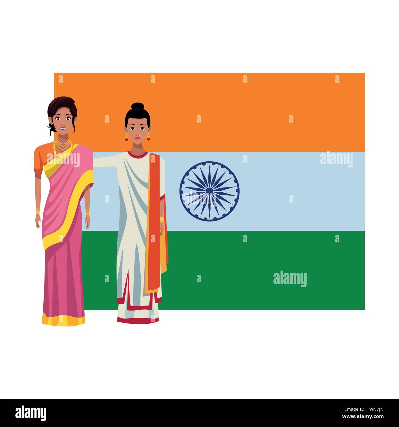 Two indian flag Stock Vector Images - Alamy