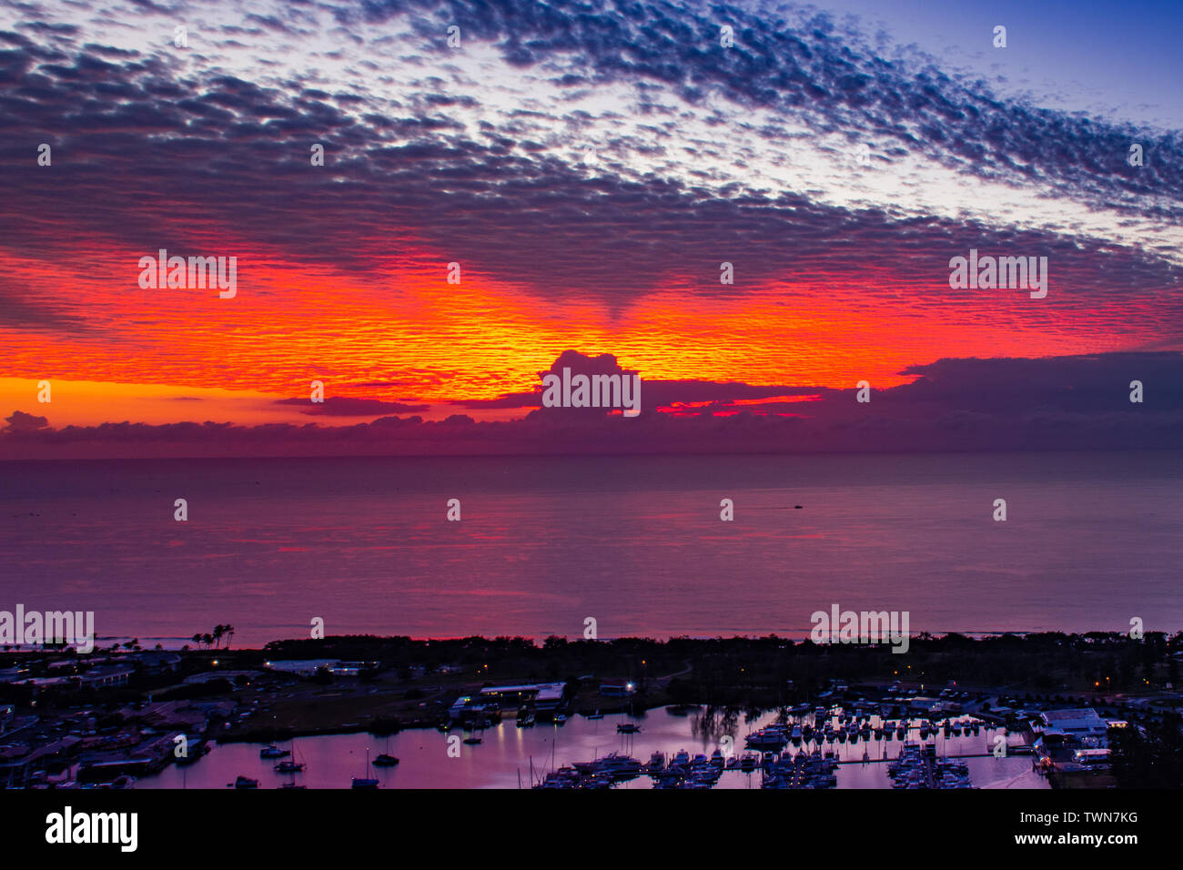 sunrise over the ocean Stock Photo - Alamy