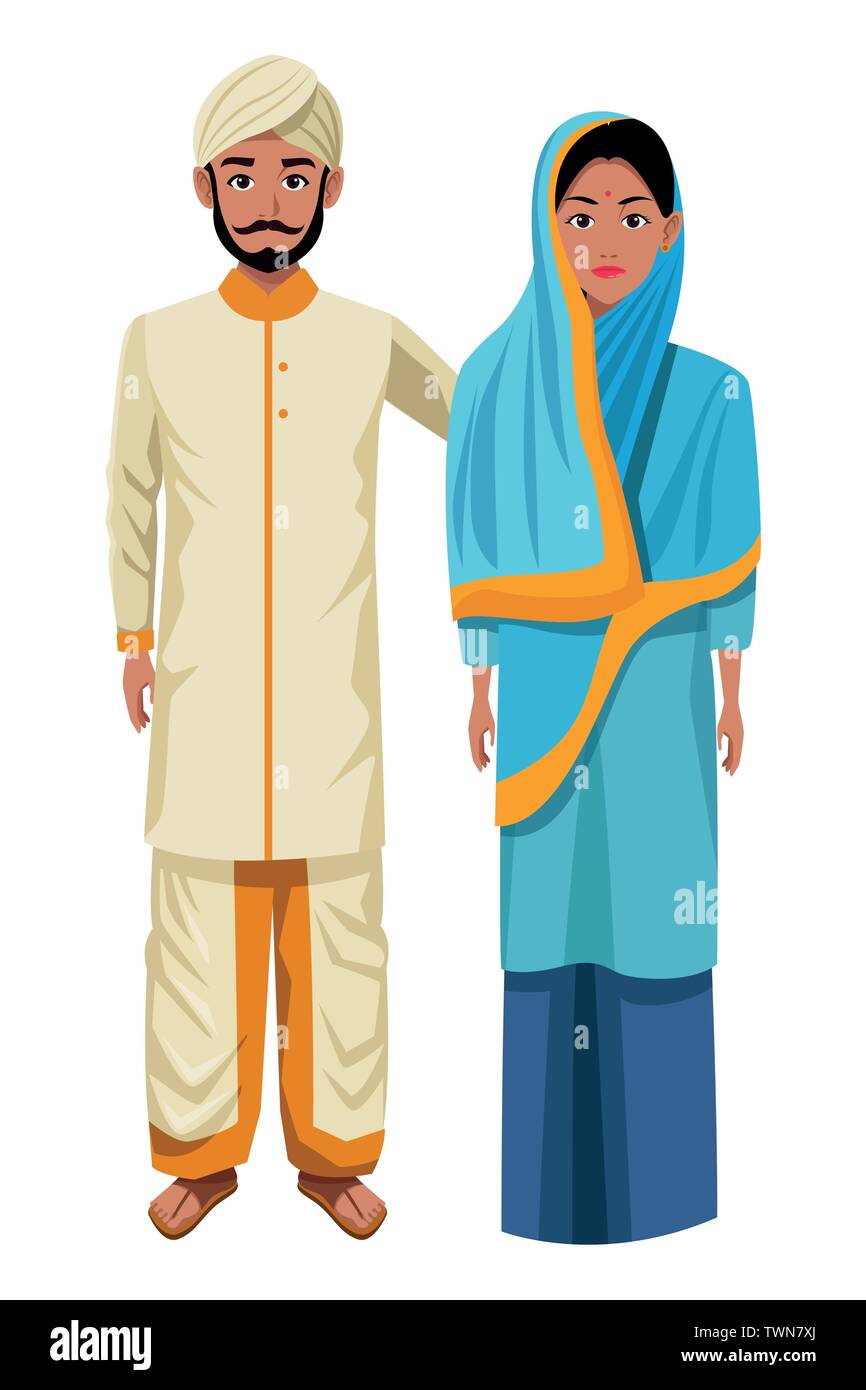 Muslim couple india Stock Vector Images - Alamy