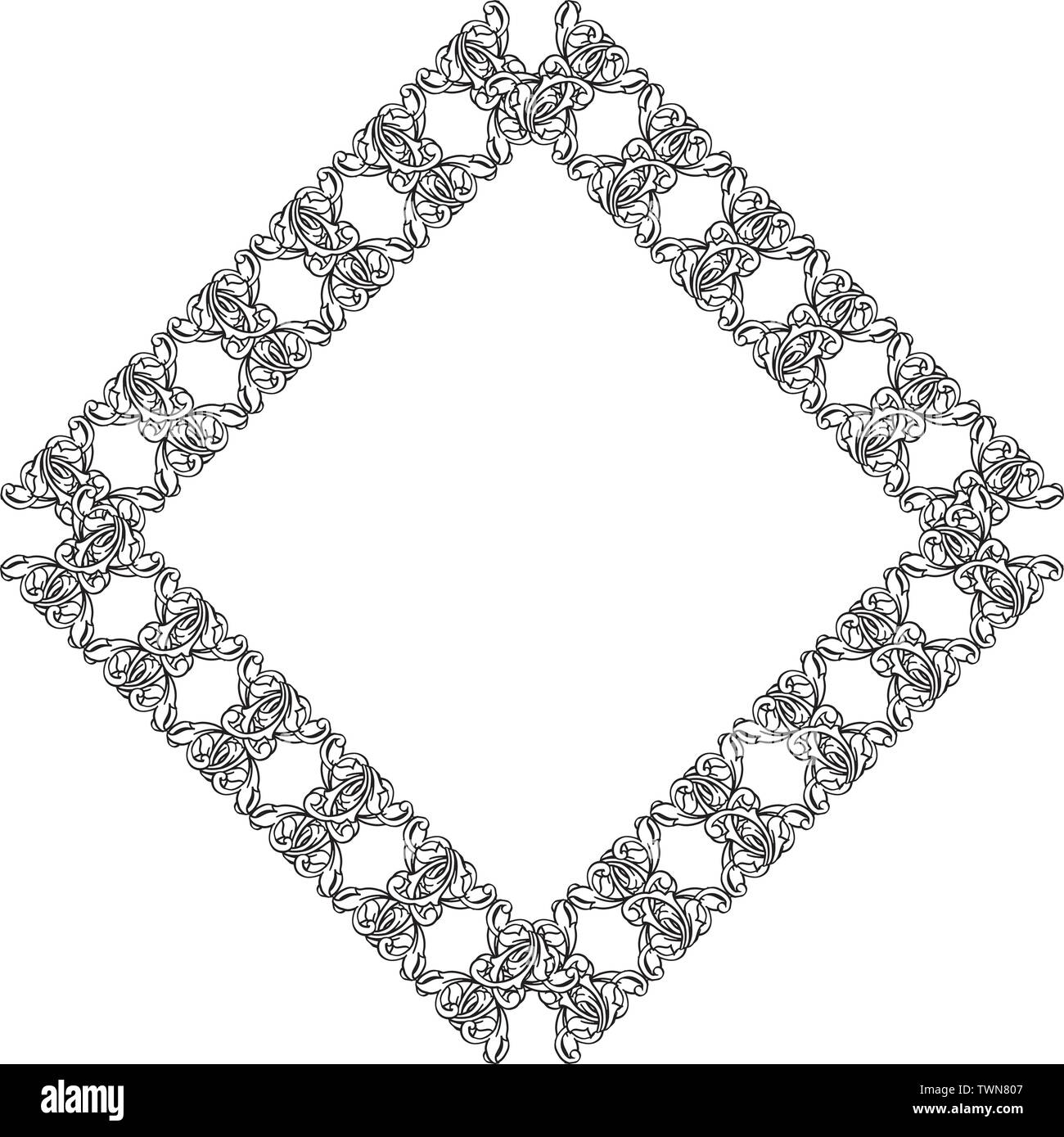 Vector illustration various pattern flower frame for design graphic ...