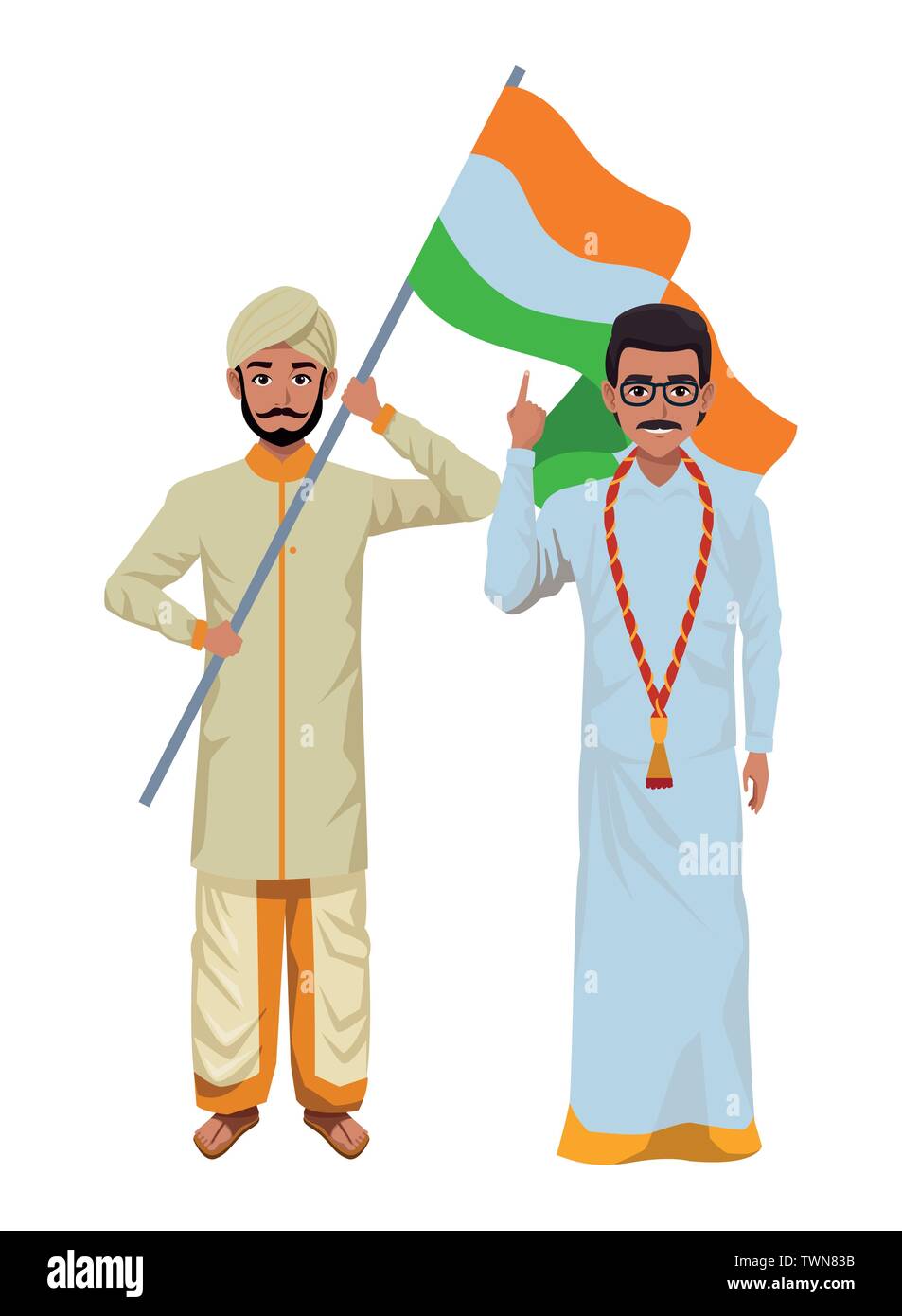 Two indian flag Cut Out Stock Images & Pictures - Alamy