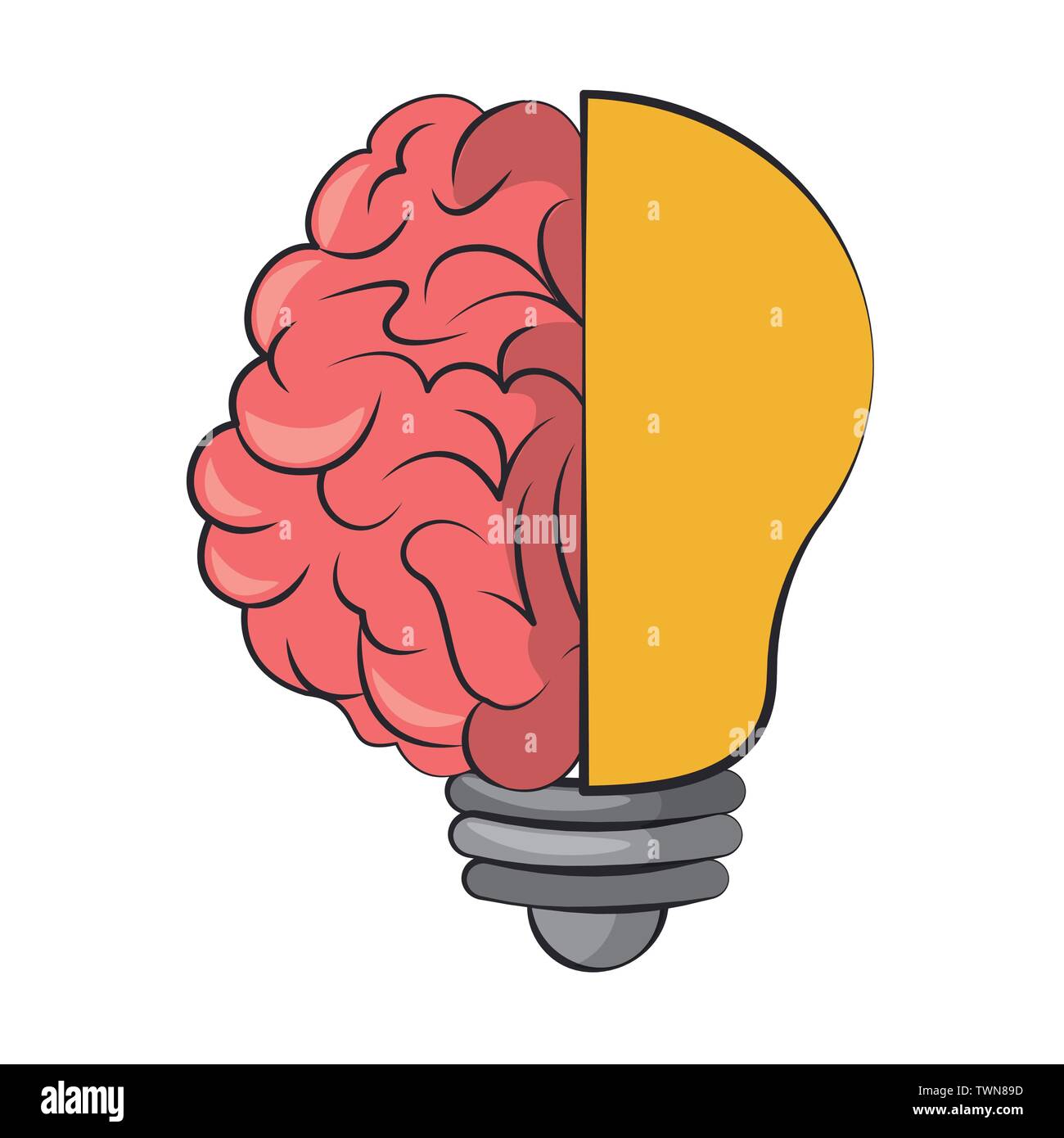 Human brain intelligence and creativity cartoons Stock Vector Image ...