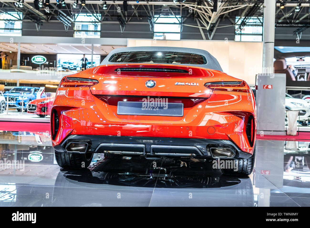Paris, France, Oct 06, 2018 metallic all new orange BMW Z4 M40i ...