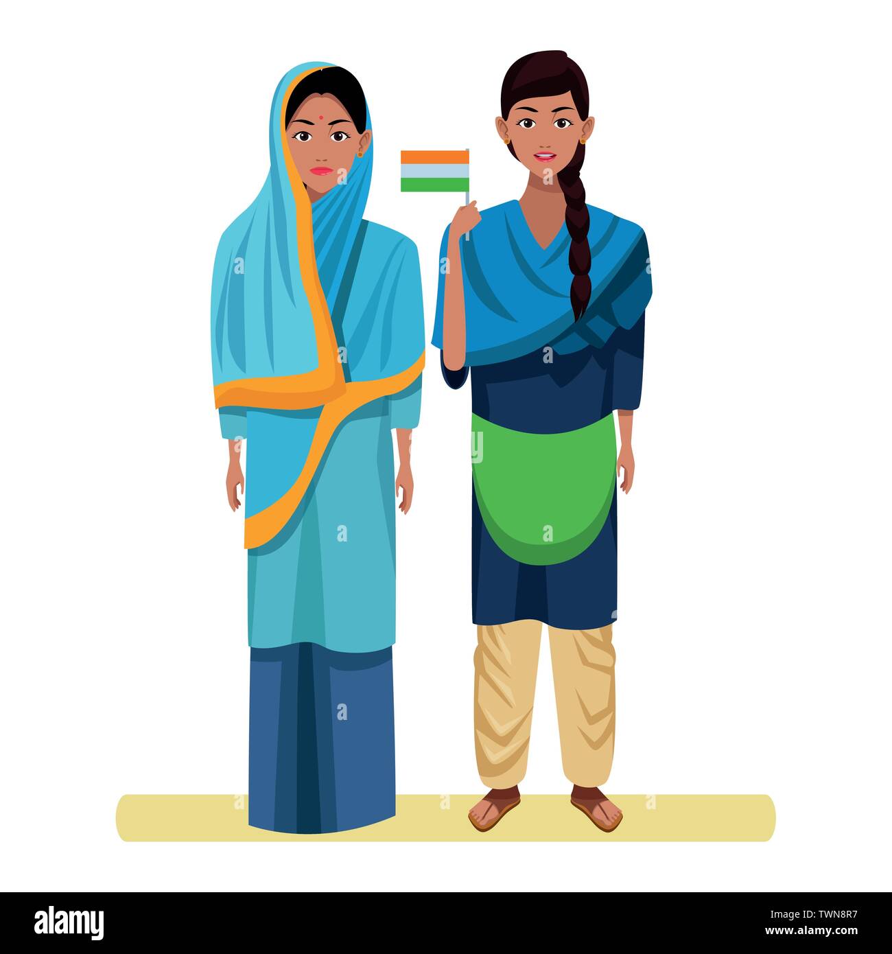 indian women avatar cartoon character Stock Vector Image & Art - Alamy