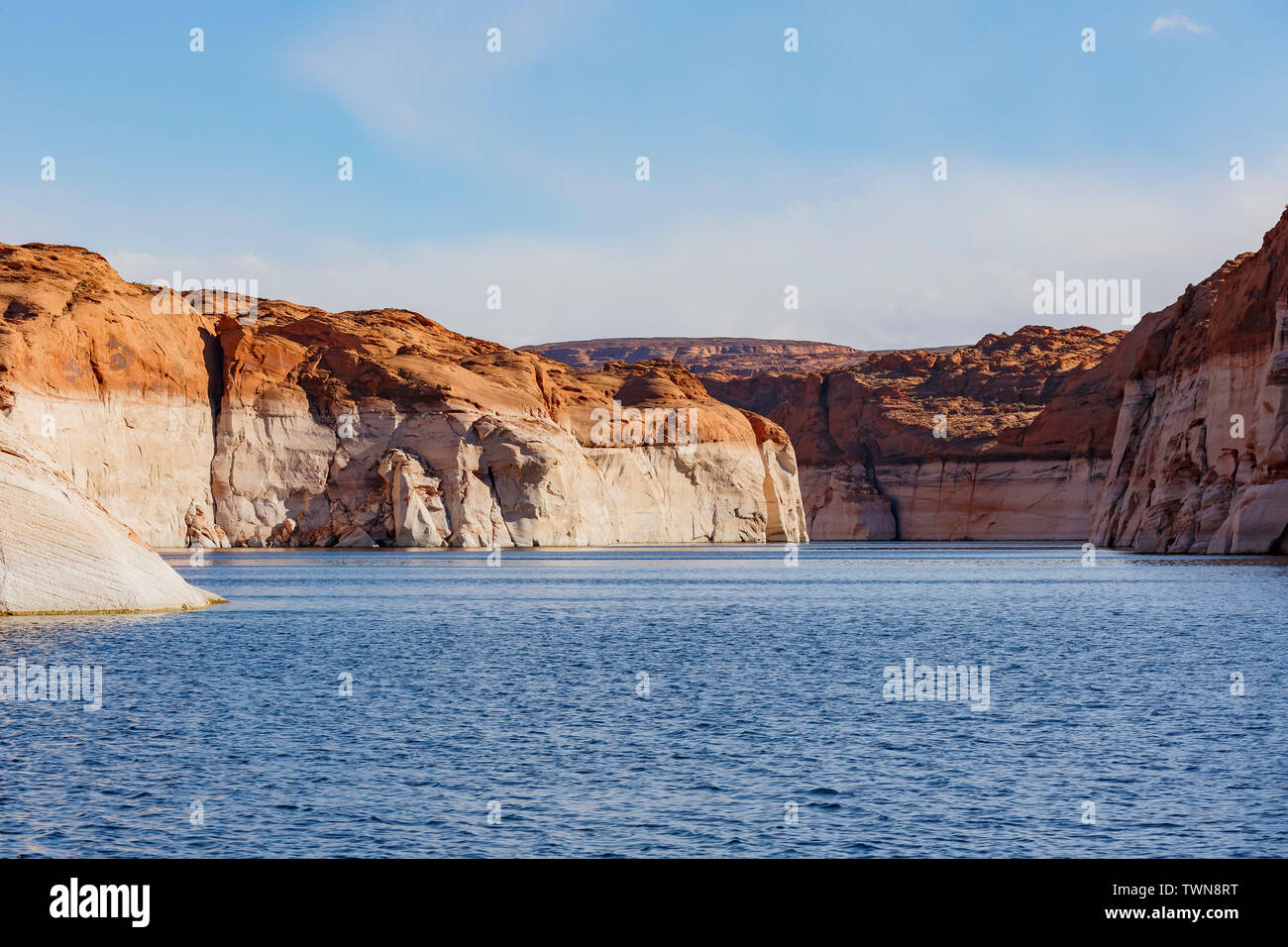 The famous Antelope Canyon from boat trip at Page, Arizona Stock Photo ...