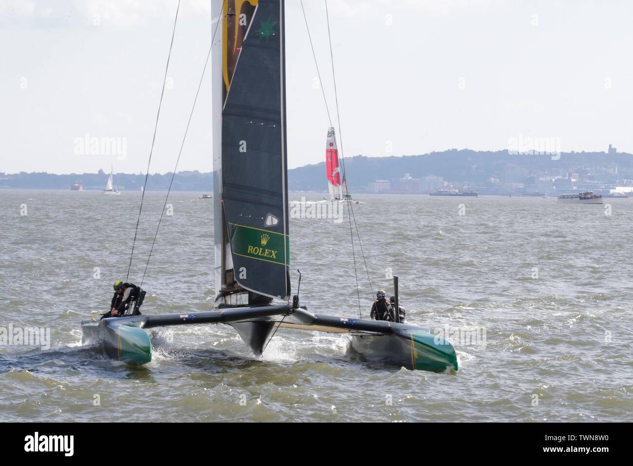 Racing catamaran rudder hi-res stock photography and images - Alamy