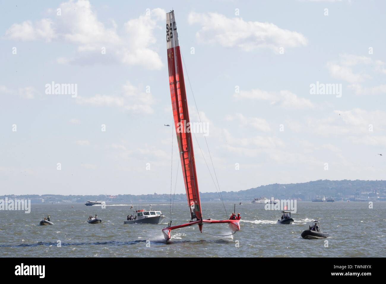 Racing catamaran rudder hi-res stock photography and images - Alamy