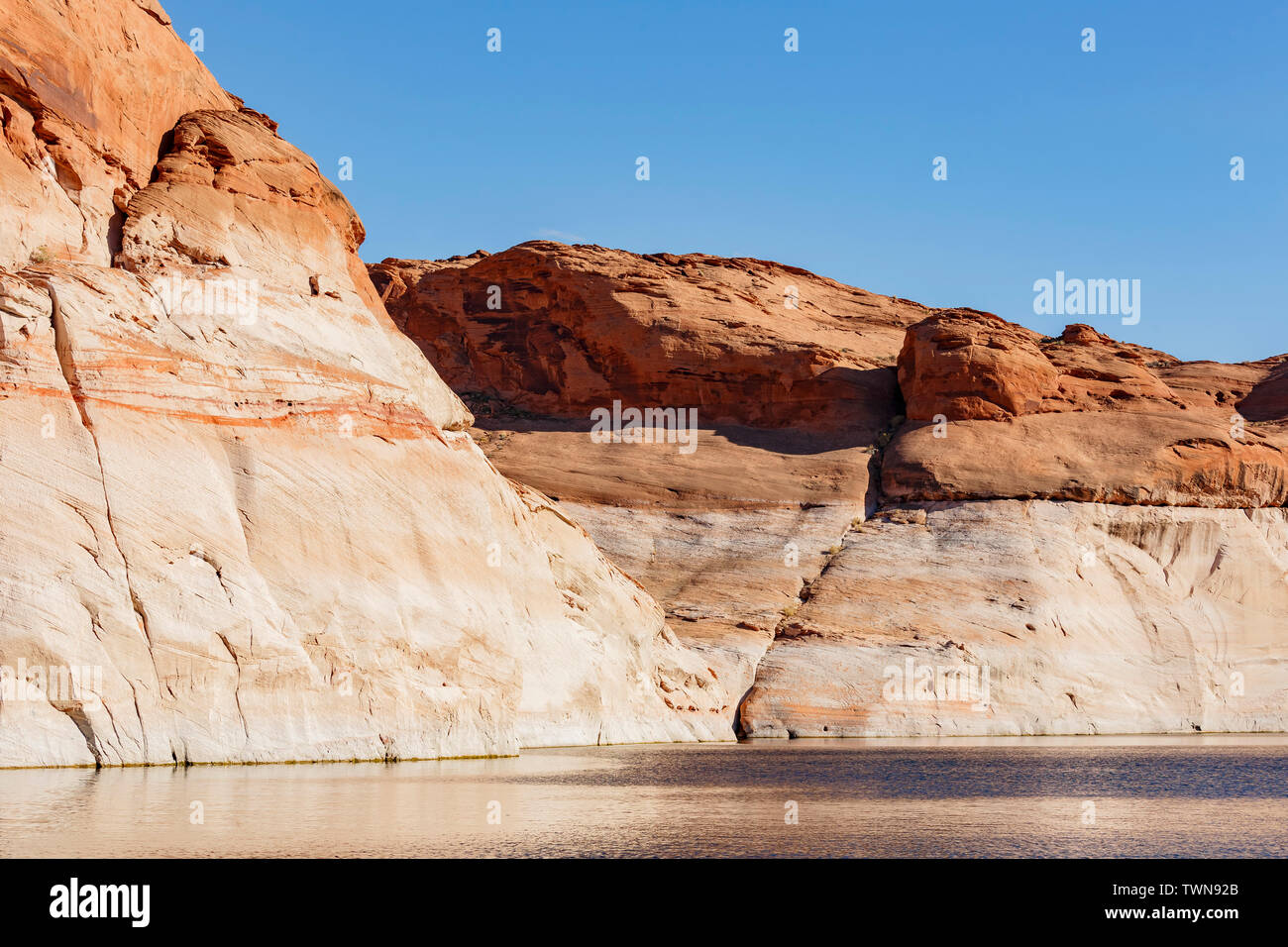 The famous Antelope Canyon from boat trip at Page, Arizona Stock Photo ...