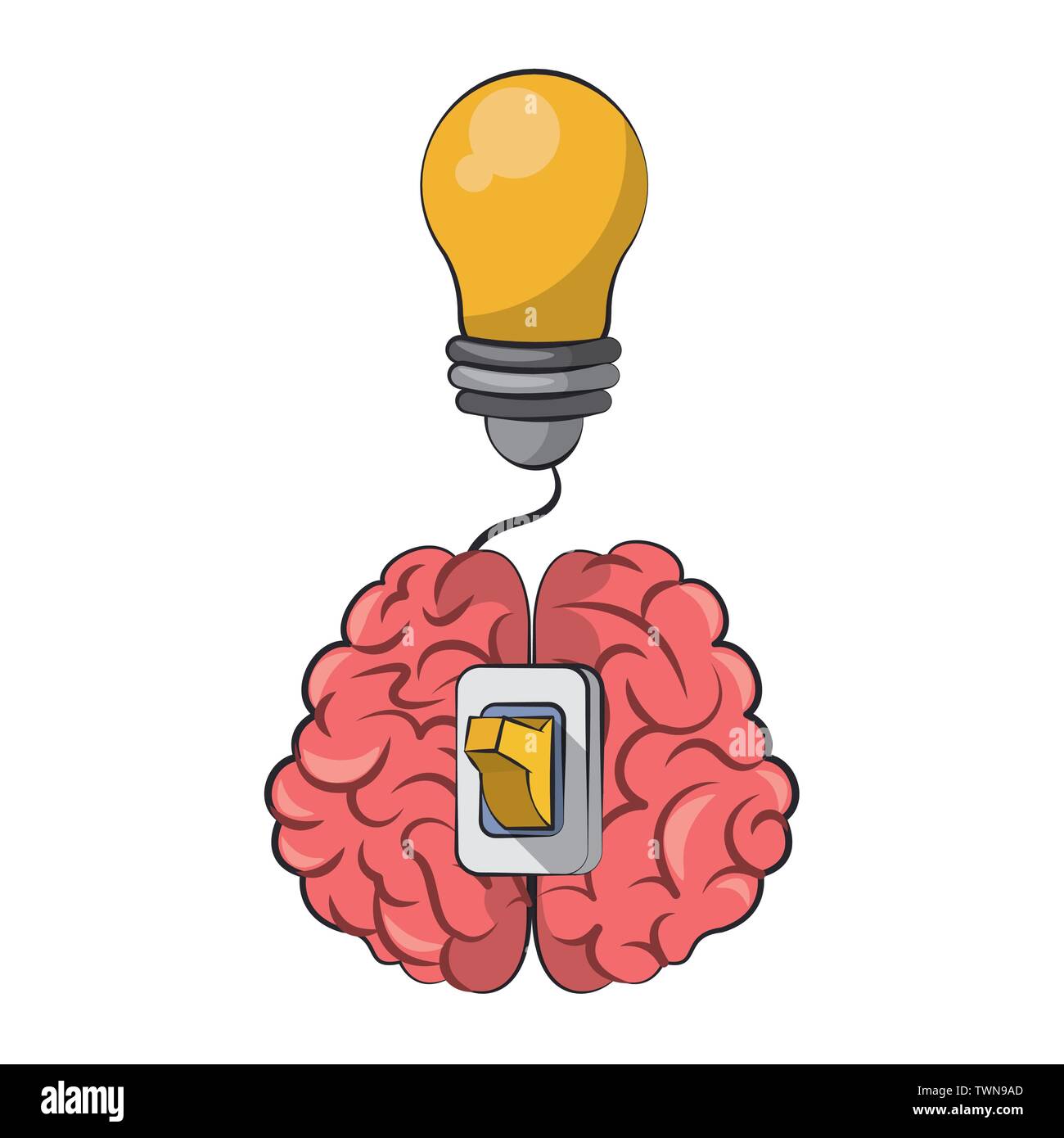 Human brain intelligence and creativity cartoons Stock Vector Image ...