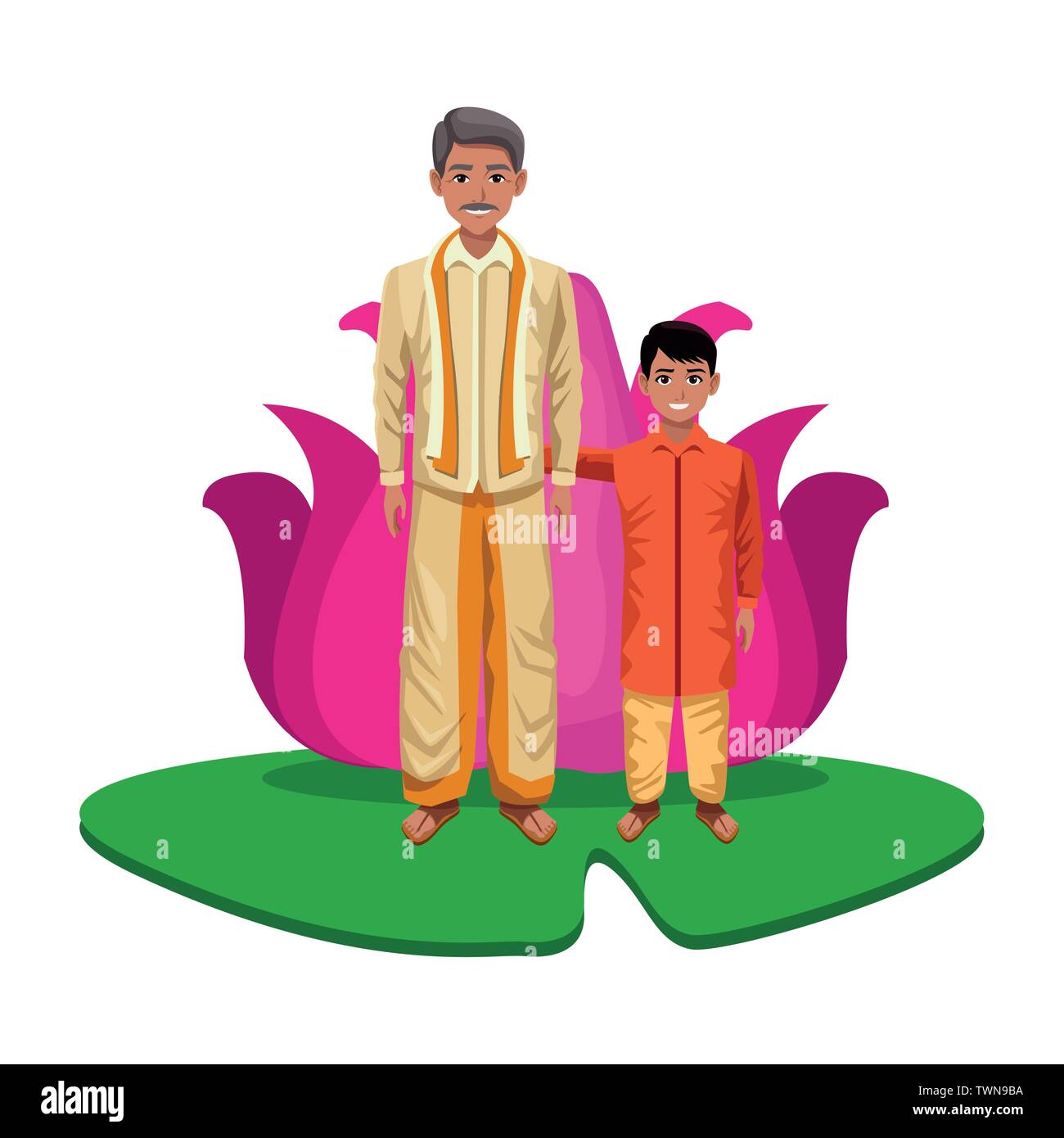 indian family avatar cartoon character Stock Vector Image & Art - Alamy