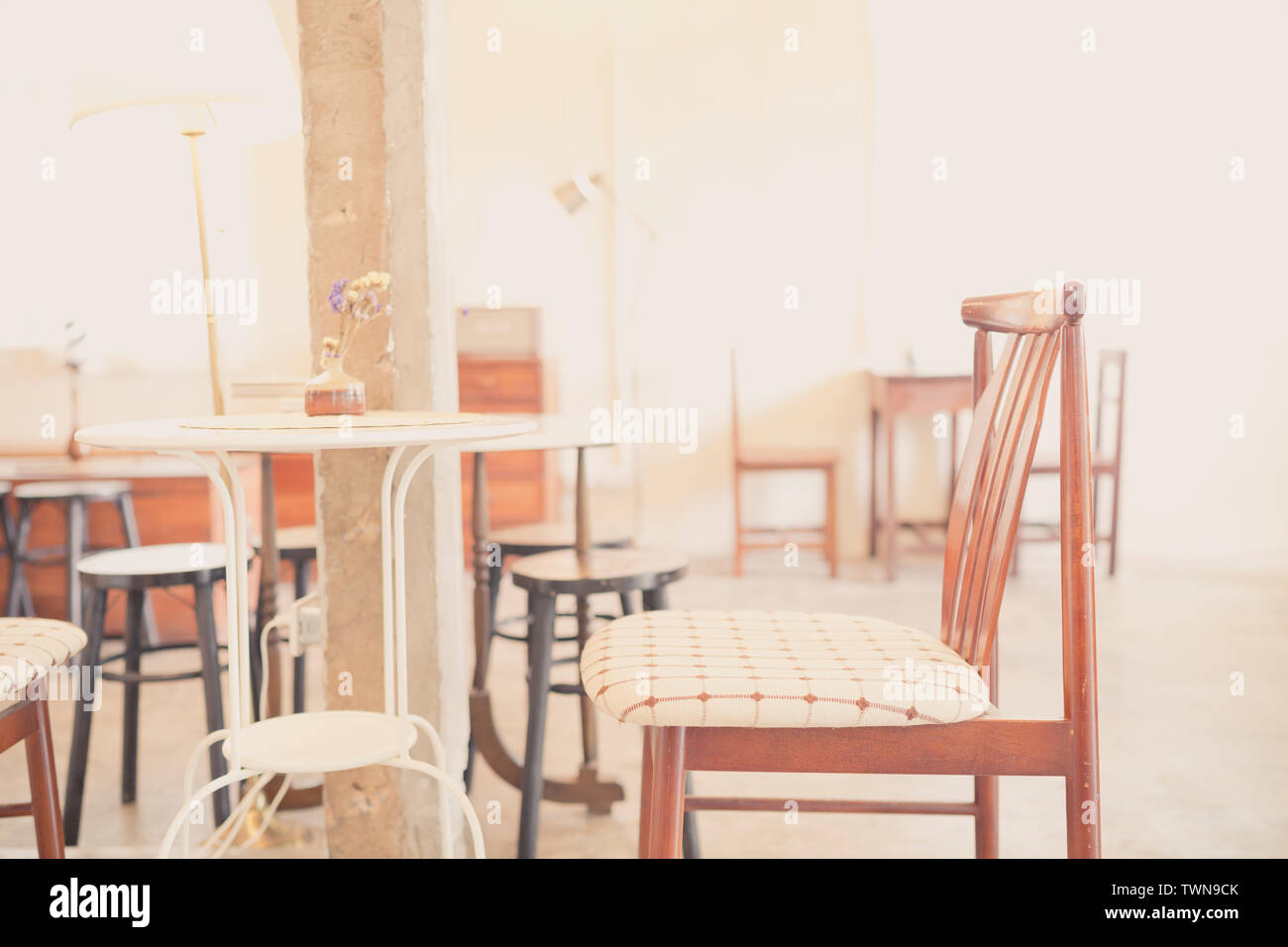 interior of cafe vintage style Stock Photo - Alamy