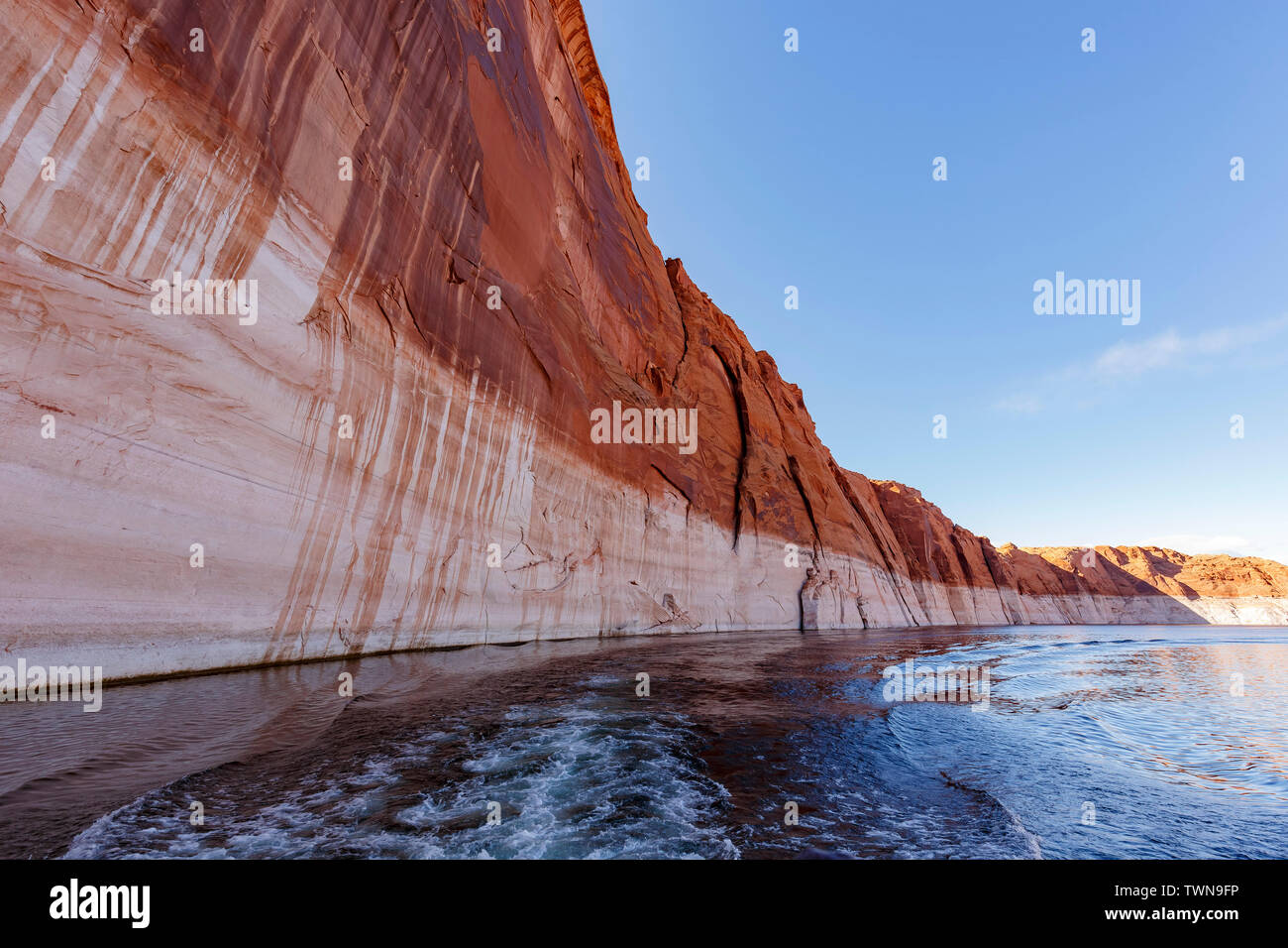 The famous Antelope Canyon from boat trip at Page, Arizona Stock Photo ...