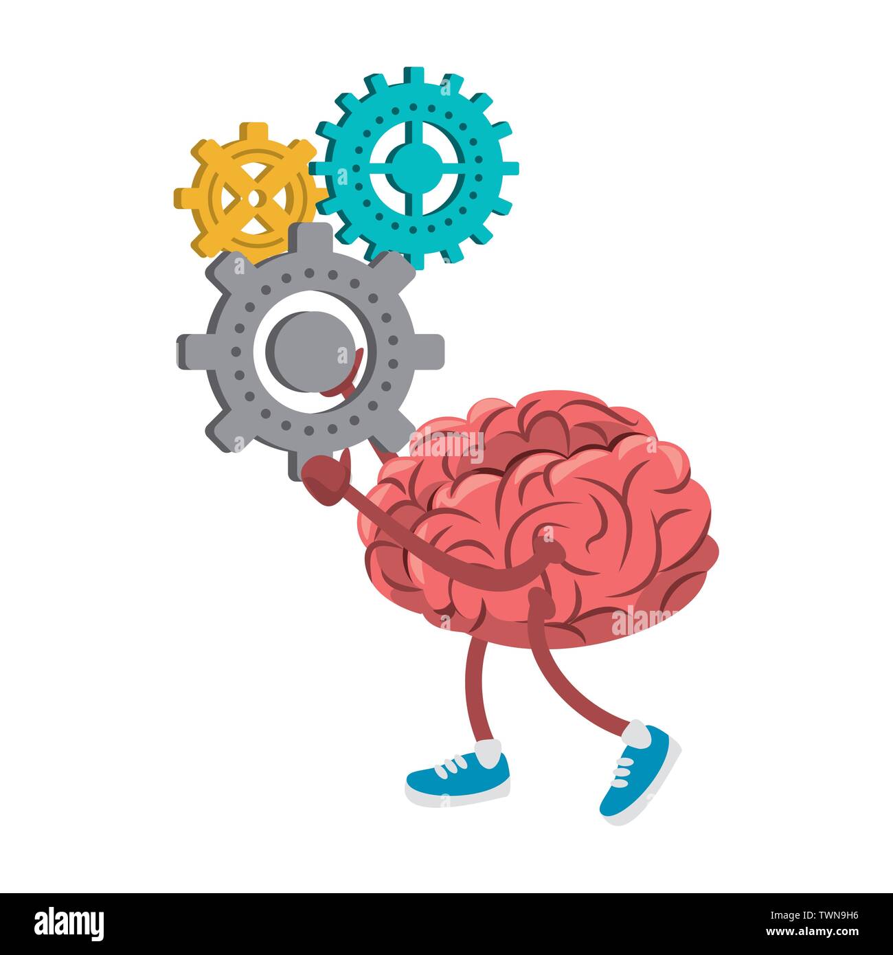 Human brain intelligence and creativity cartoons Stock Vector Image ...