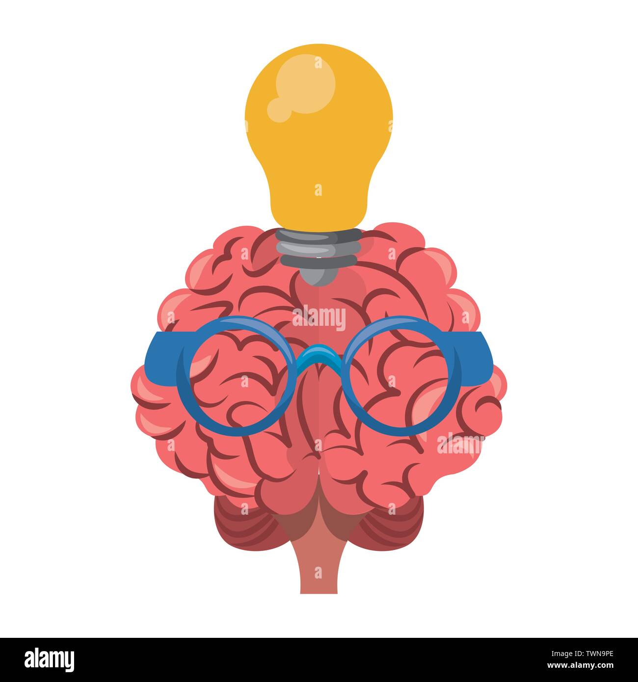 Human brain intelligence and creativity cartoons Stock Vector Image ...