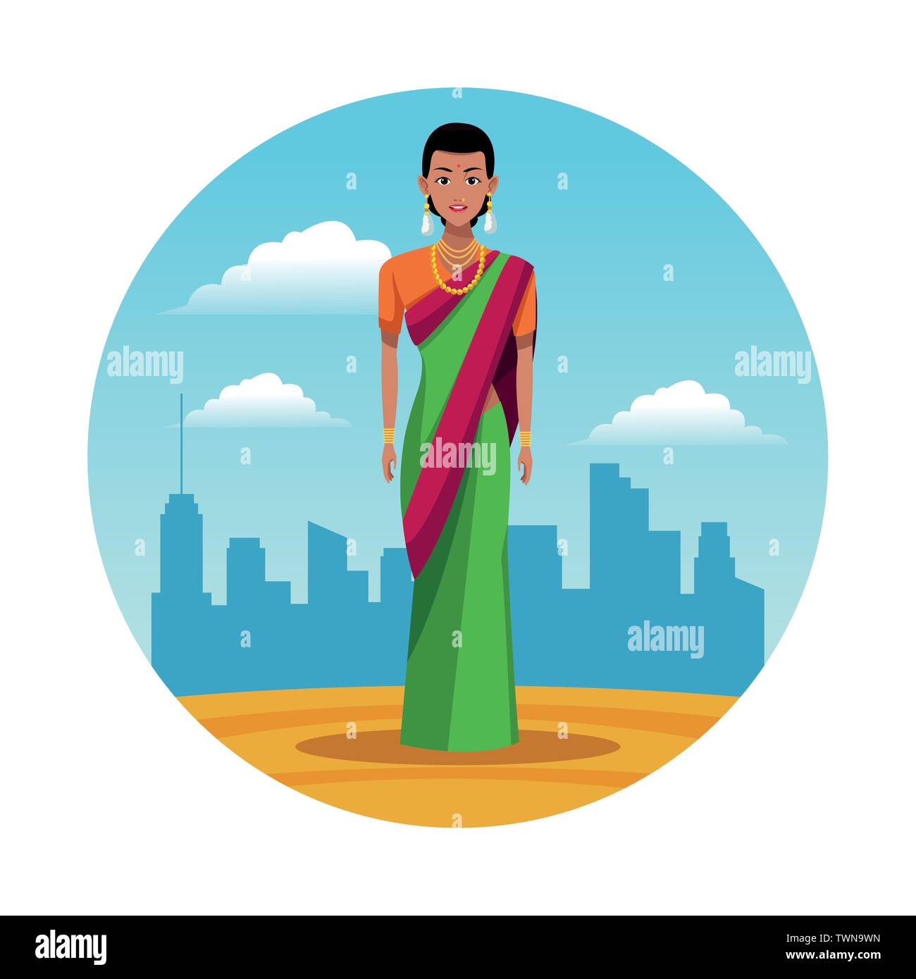Muslim india woman Stock Vector Images - Alamy