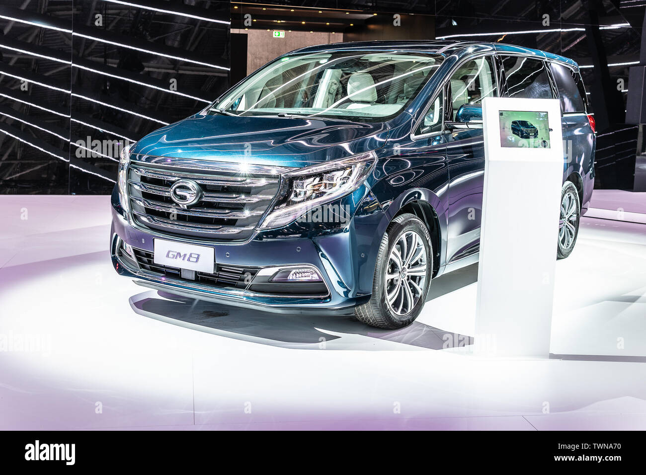 Paris, France, October 08, 2018: GAC Motor GM8 at Mondial Paris Motor Show, car produced by ...
