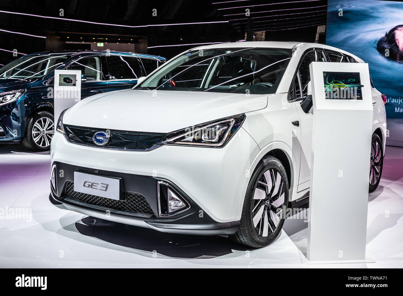 Paris, France, October 08, 2018: GAC Motor GE3 at Mondial Paris Motor ...