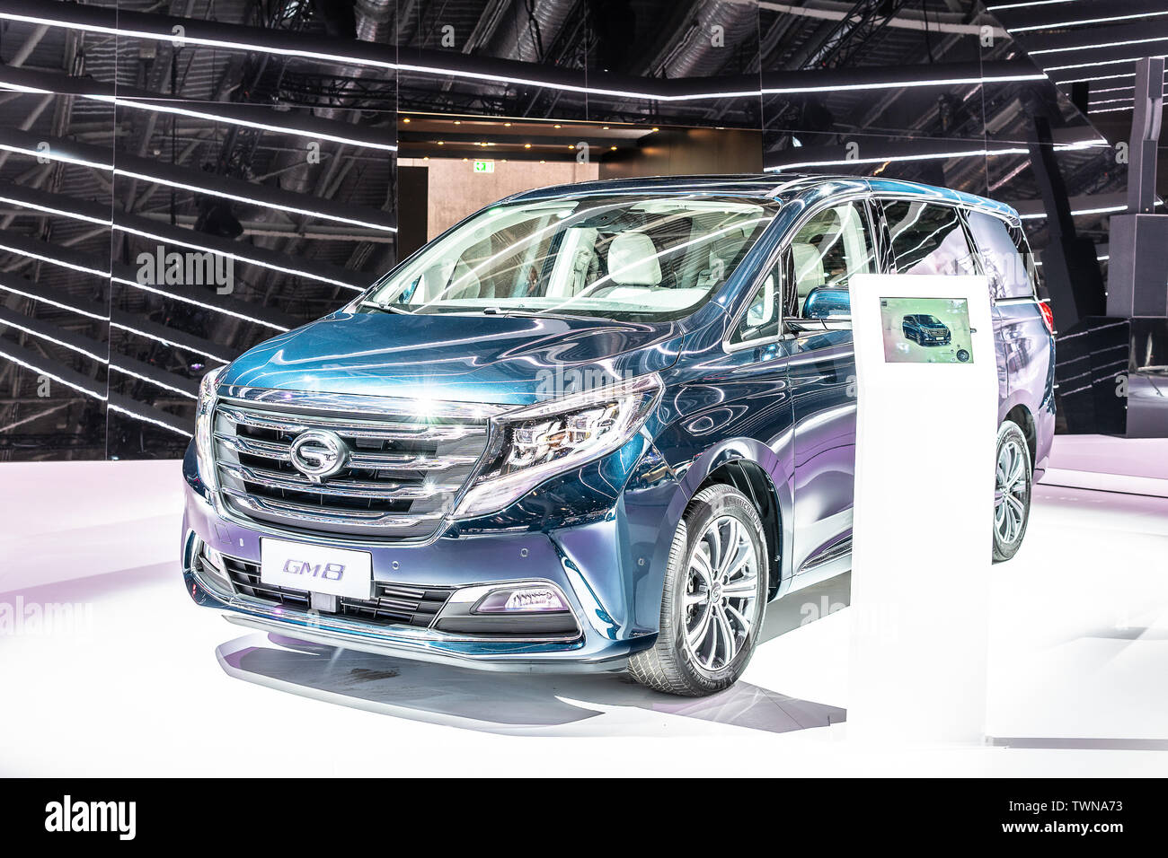 Paris, France, October 08, 2018: GAC Motor GM8 at Mondial Paris Motor Show, car produced by ...