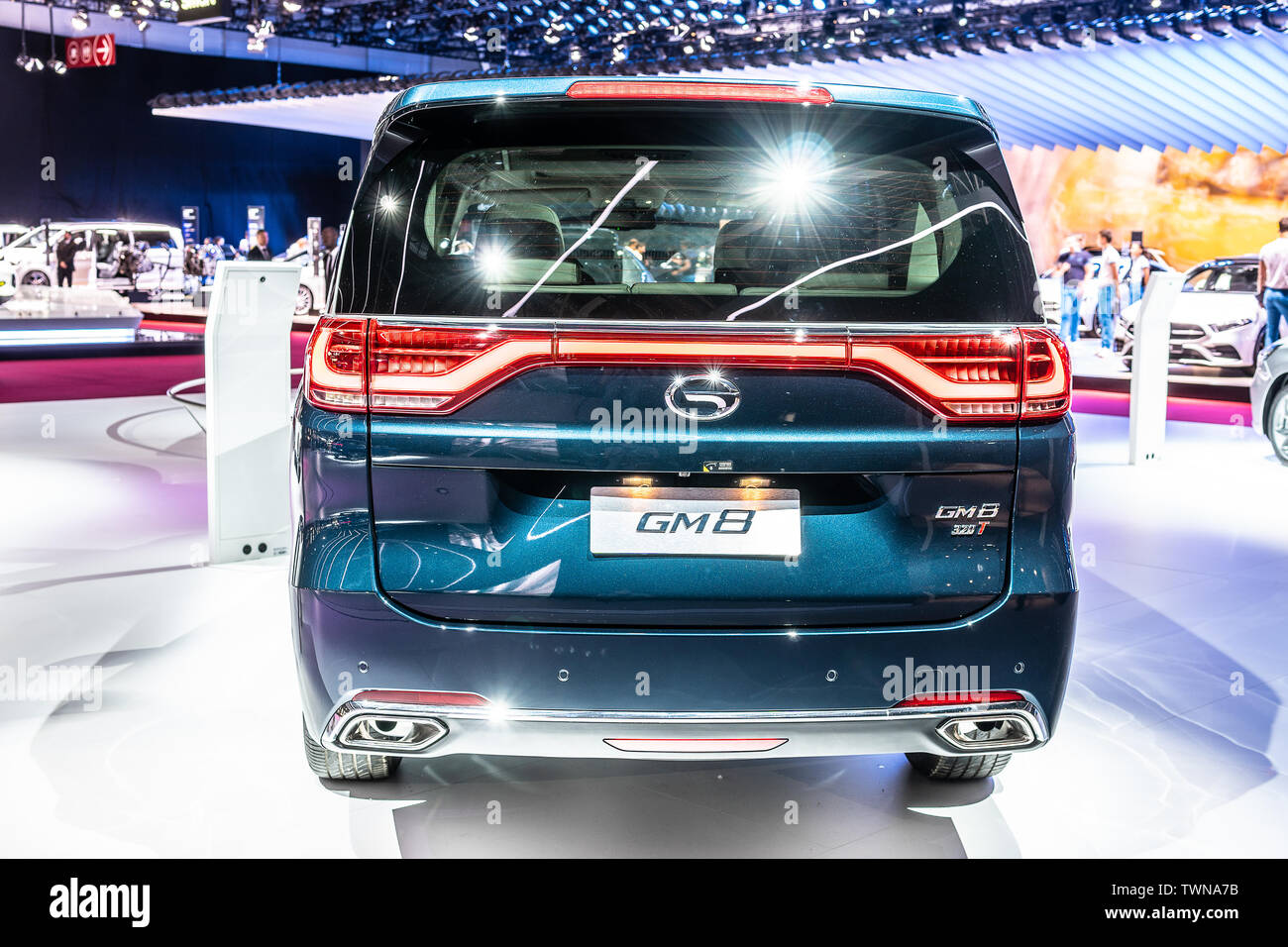 Paris, France, October 08, 2018: GAC Motor GM8 at Mondial Paris Motor Show, car produced by ...