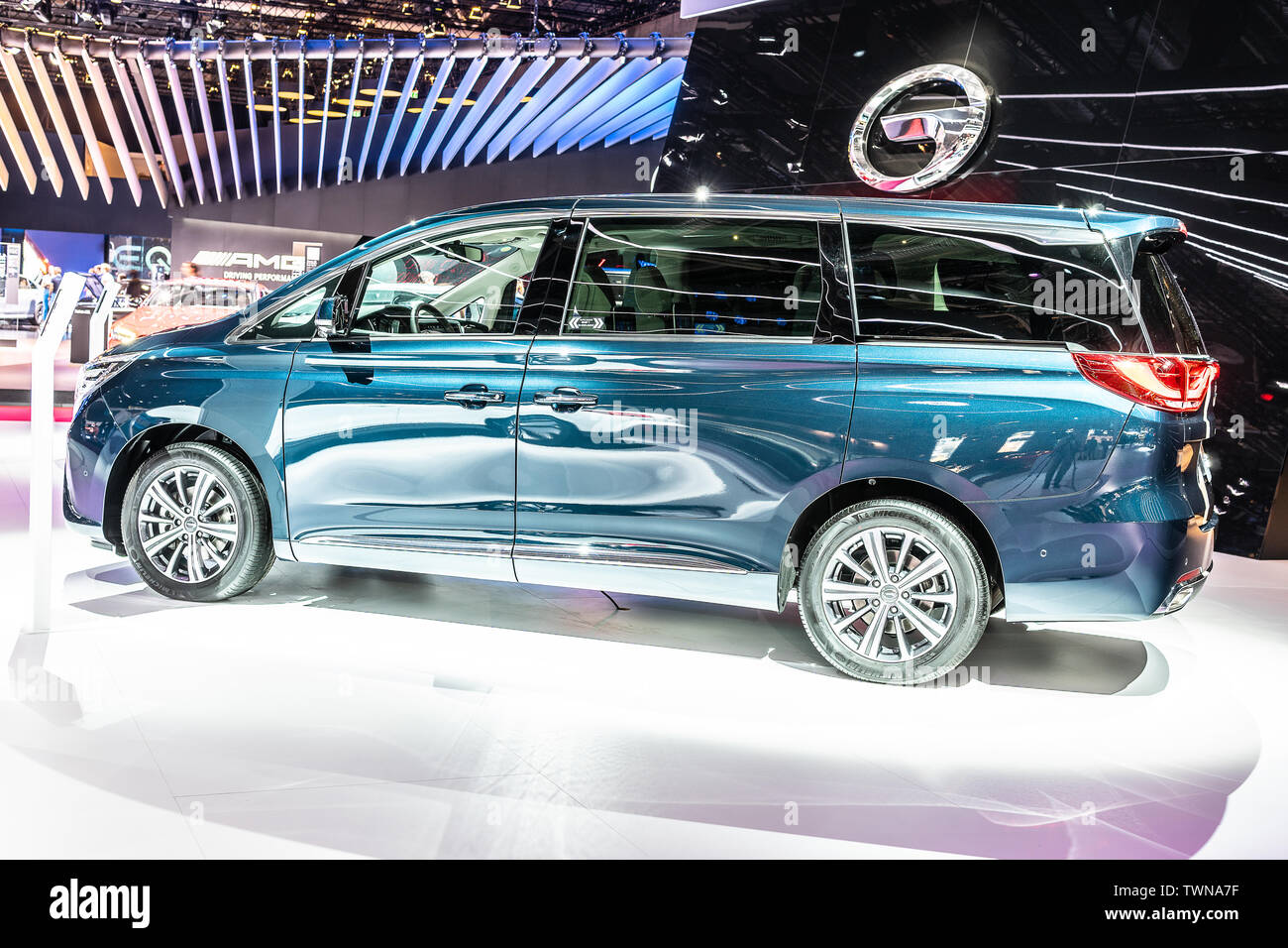 Paris, France, October 08, 2018: GAC Motor GM8 at Mondial Paris Motor Show, car produced by ...