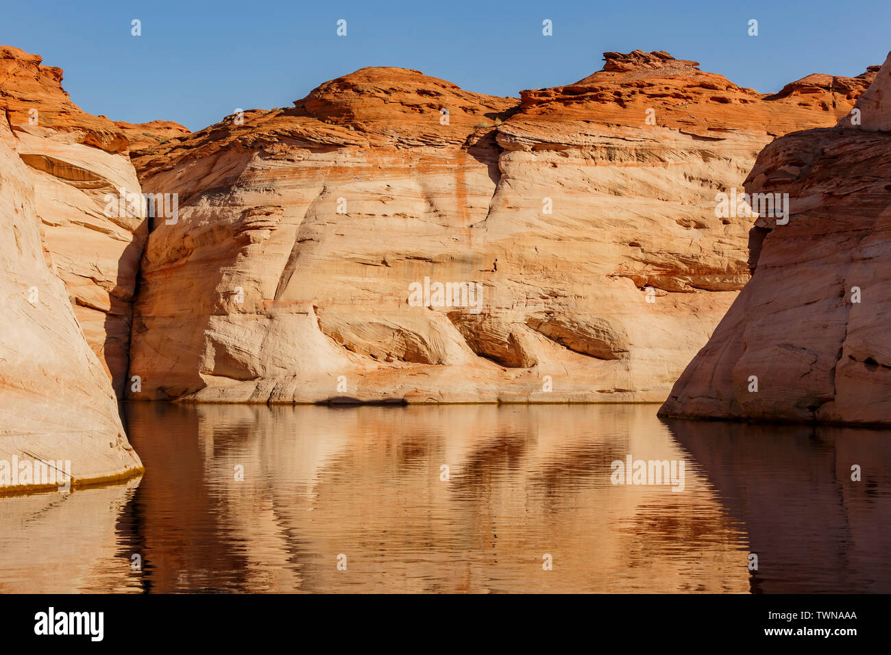 The famous Antelope Canyon from boat trip at Page, Arizona Stock Photo ...