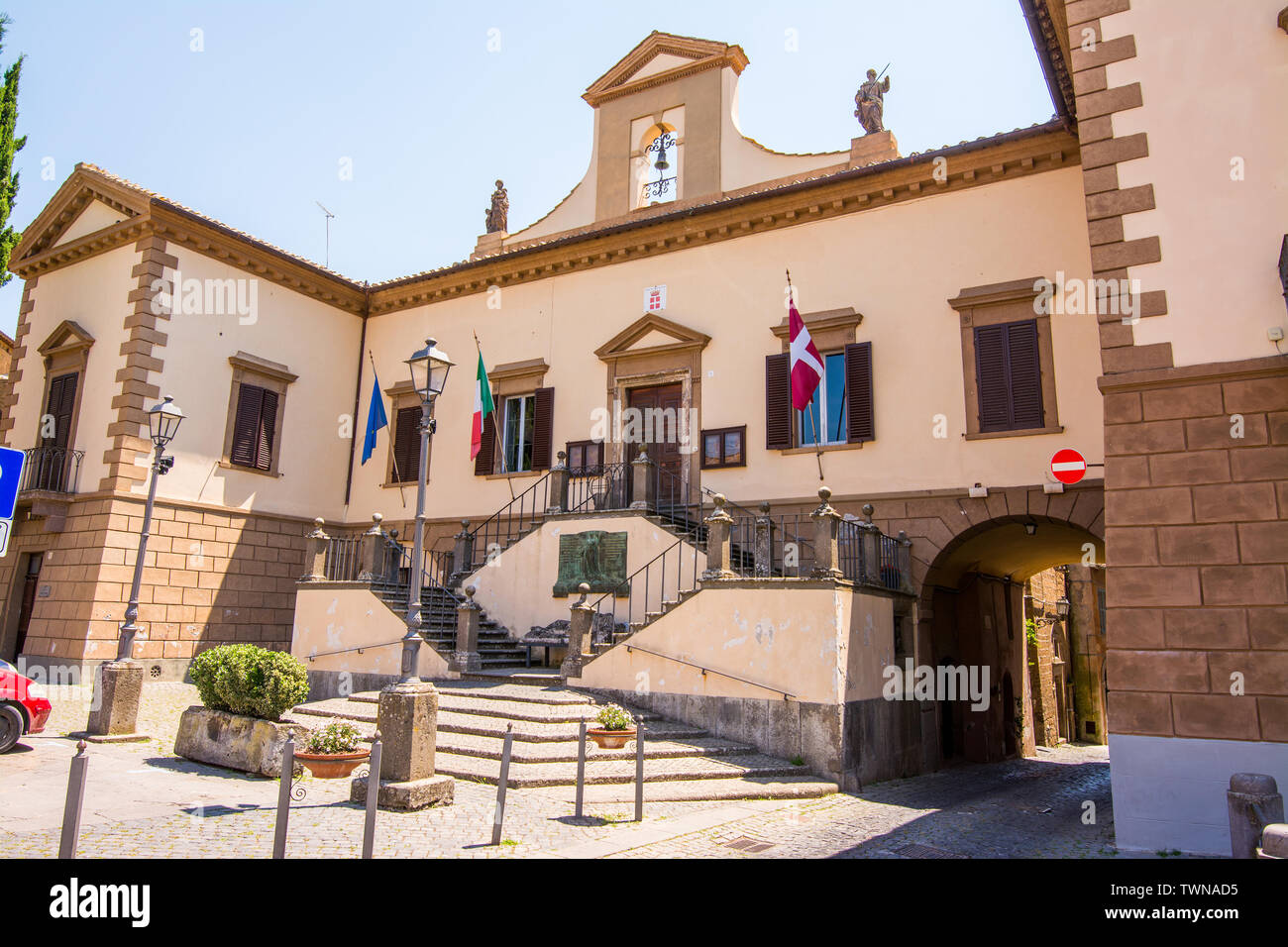 Tuscania, Viterbo, Italy: the city hall Stock Photo - Alamy