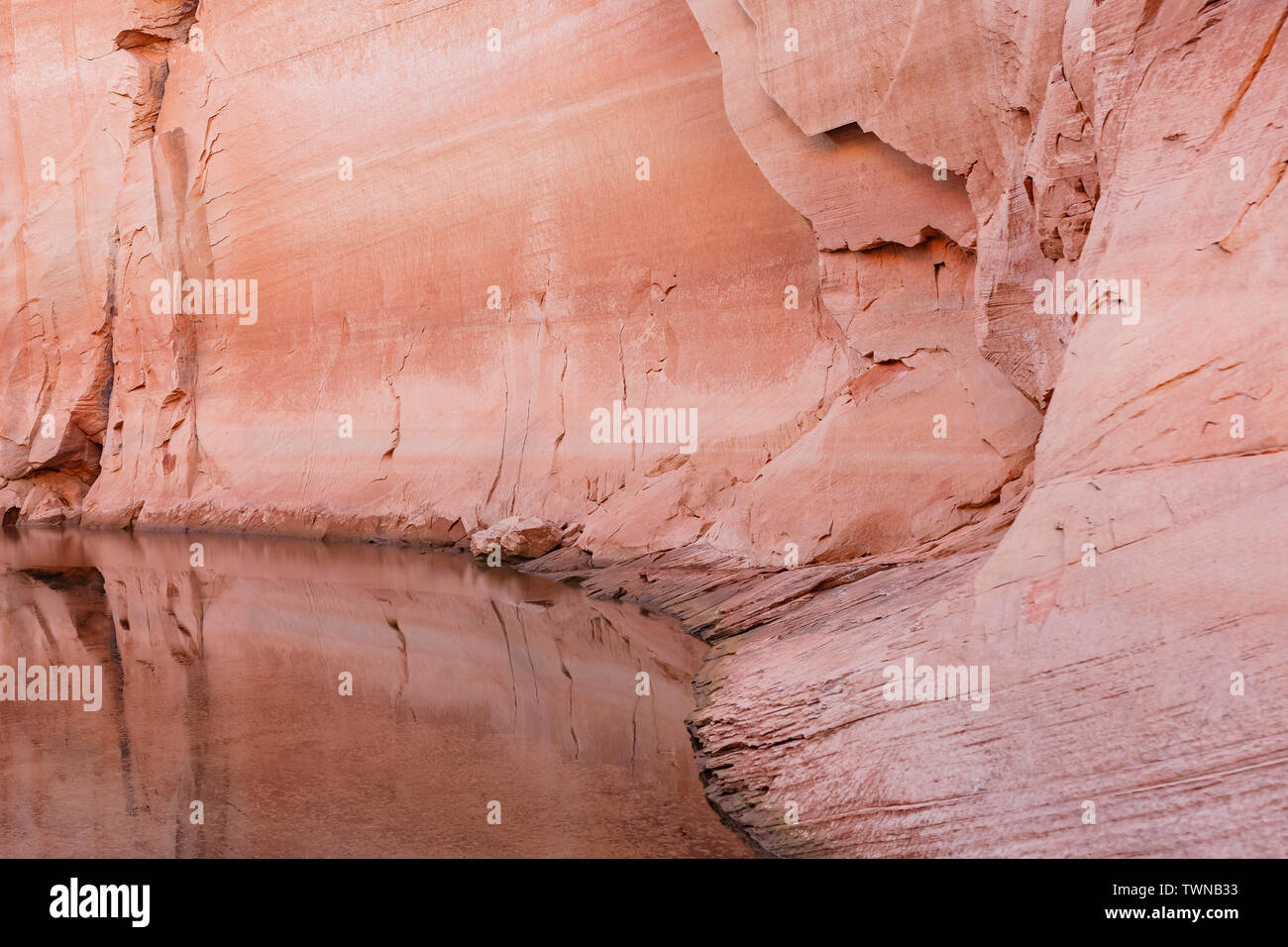 The famous Antelope Canyon from boat trip at Page, Arizona Stock Photo ...