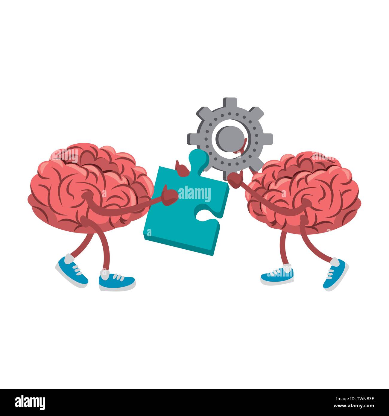 Human brain intelligence and creativity cartoons Stock Vector Image ...