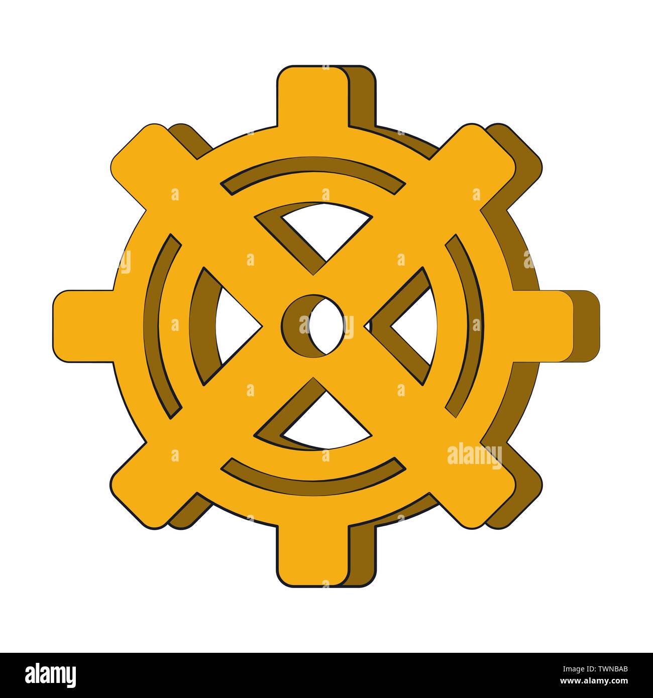 Gear machinery symbol isolated cartoon Stock Vector Image & Art - Alamy