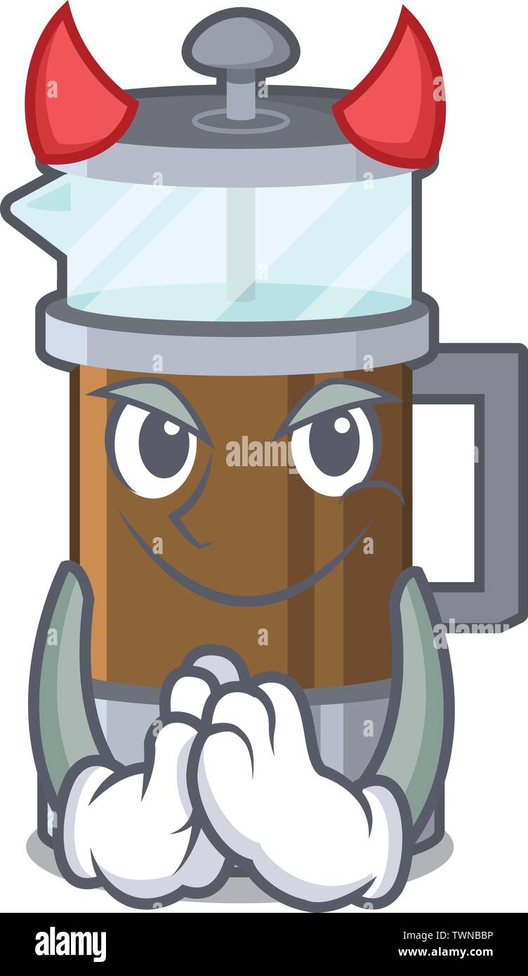 Devil french press in a cartoon glass Stock Vector Image & Art - Alamy