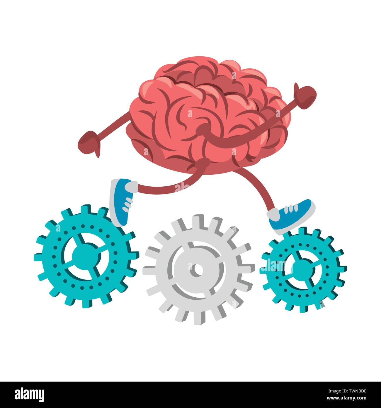 Human brain intelligence and creativity cartoons Stock Vector Image ...