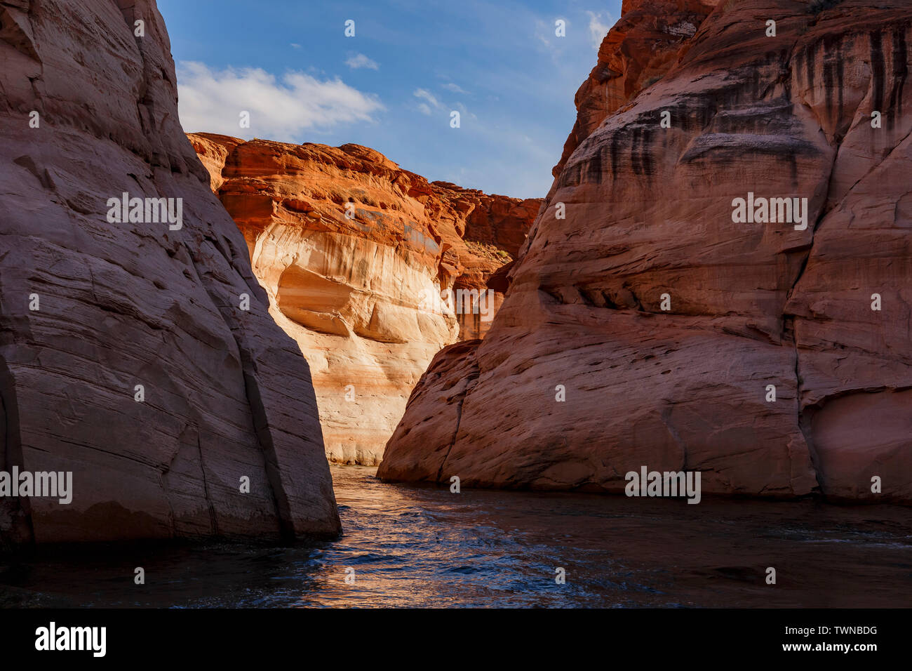 The famous Antelope Canyon from boat trip at Page, Arizona Stock Photo ...