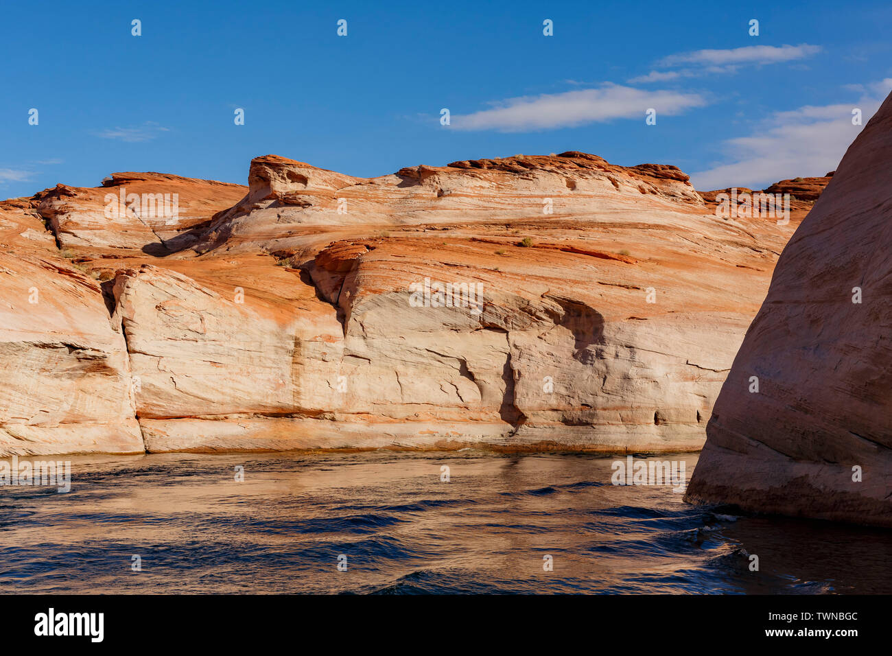 The famous Antelope Canyon from boat trip at Page, Arizona Stock Photo ...