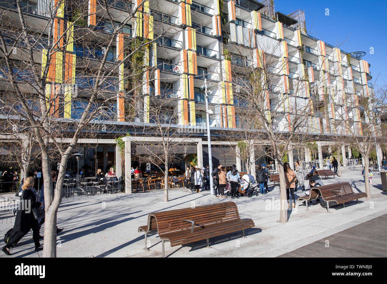 Urban development at Barangaroo in Sydney city centre with modern ...