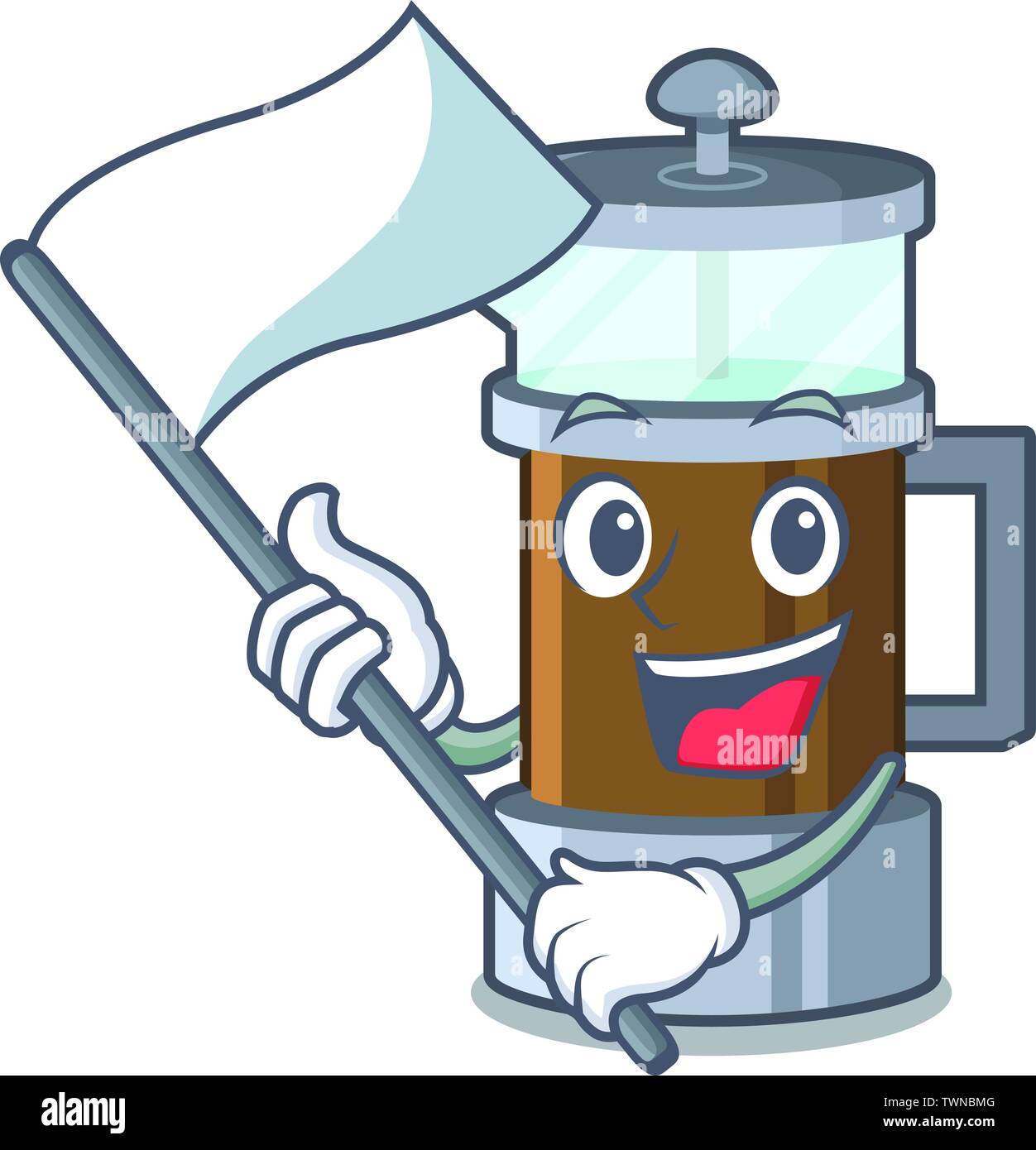 With flag french press in a cartoon fridge Stock Vector Image & Art - Alamy