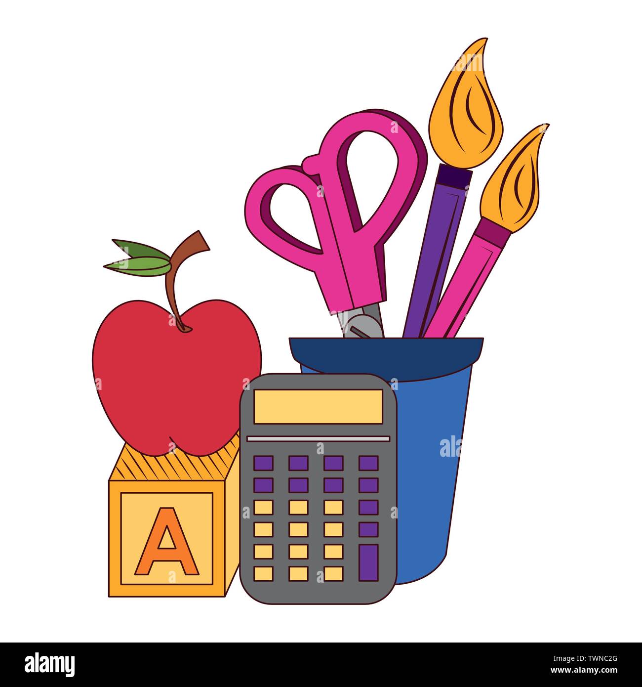Back to school education cartoons Stock Vector Image & Art - Alamy