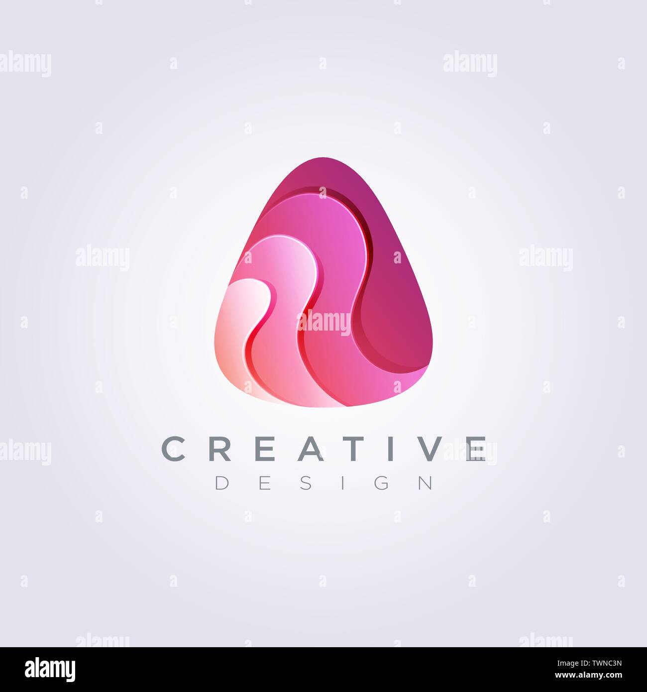 Modern Decorative Round Triangle Vector Illustration Design Clipart ...