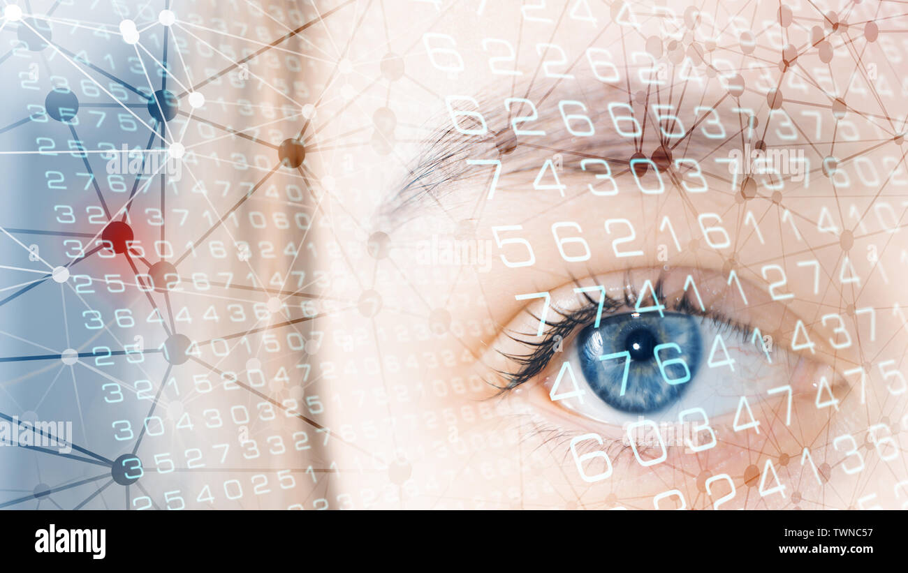 Face scanning biometric identification hi-res stock photography and ...