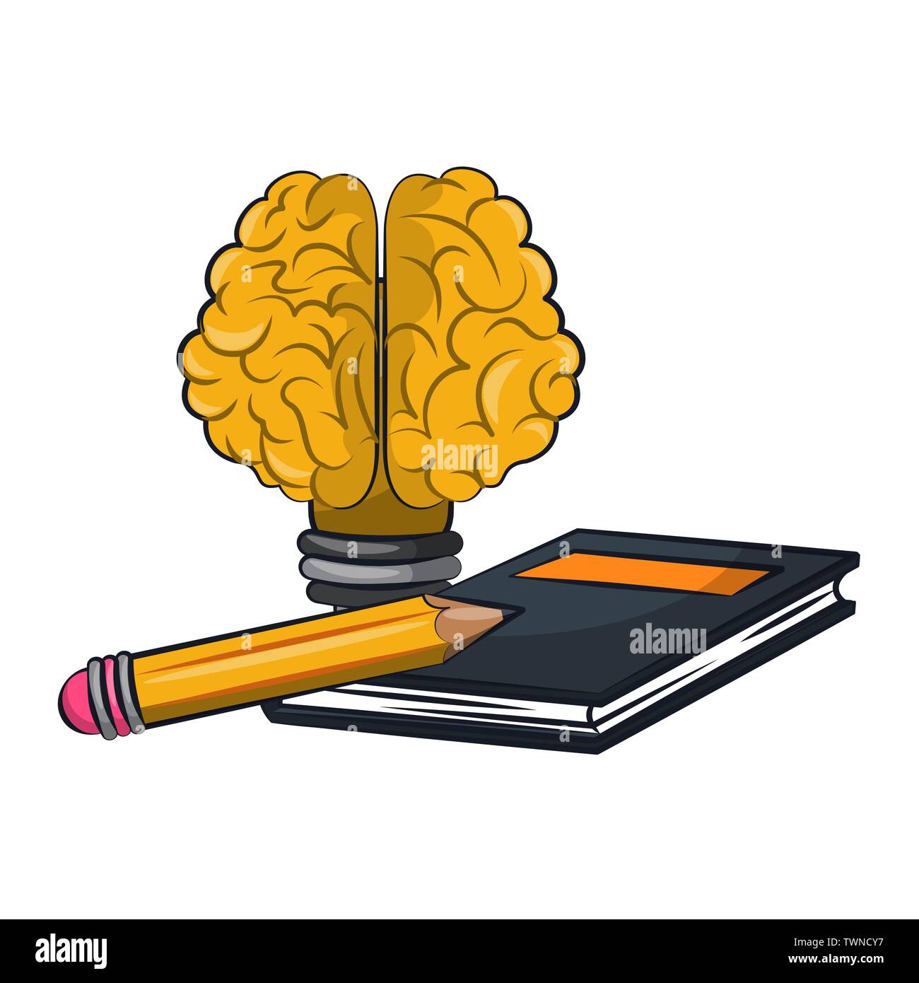 Human brain intelligence and creativity cartoons Stock Vector Image ...