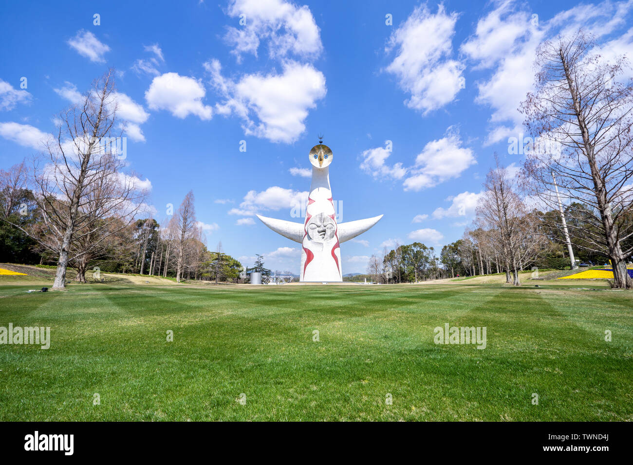 Osaka, Japan - March. 26, 2019: Majestic Tower of the Sun, Taiyo No To ...