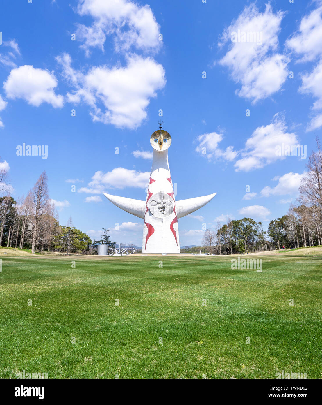 Osaka, Japan - March. 26, 2019: Majestic Tower of the Sun, Taiyo No To ...