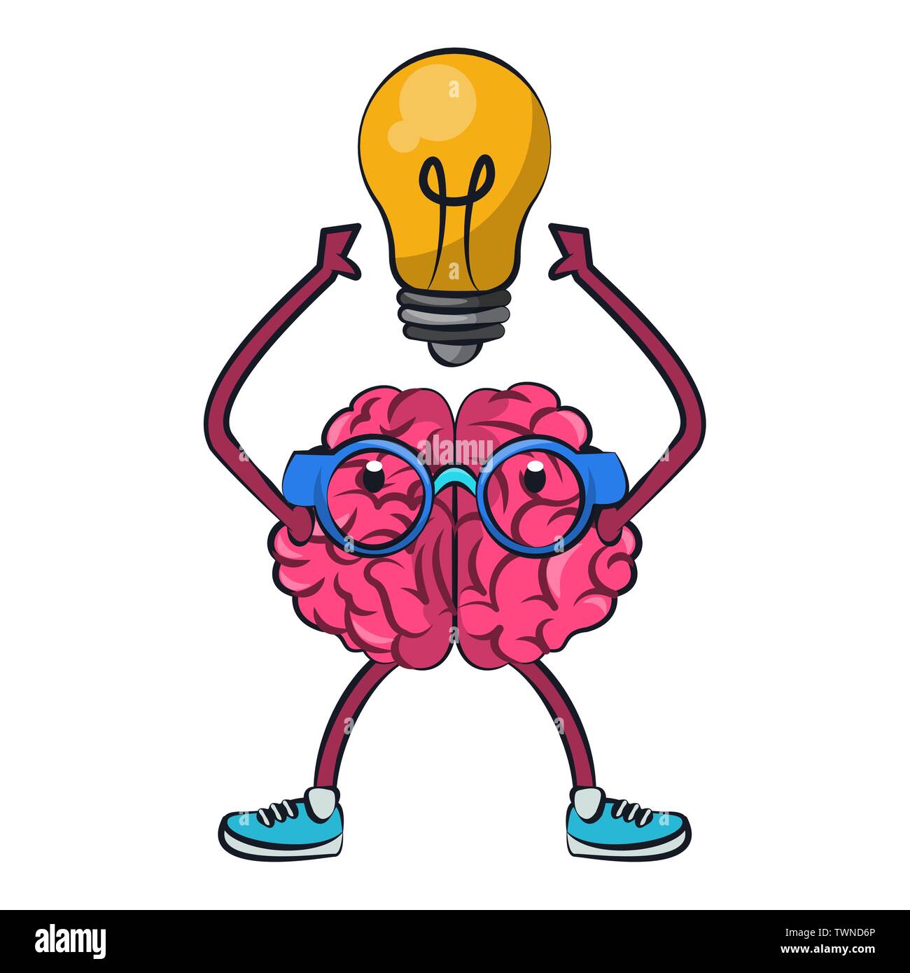 Human brain intelligence and creativity cartoons Stock Vector Image ...
