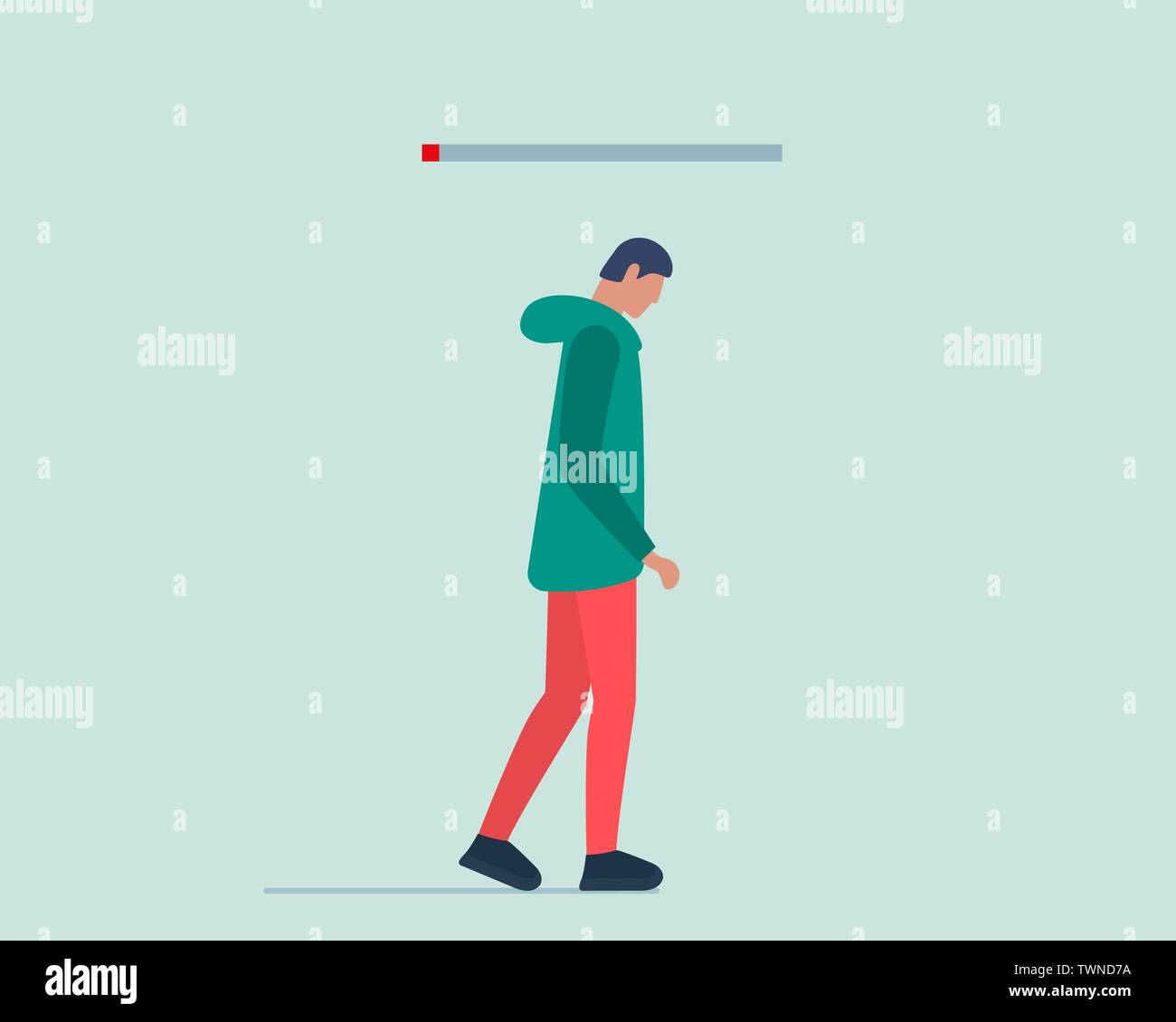 Work fatigue illustration Stock Vector Images - Alamy