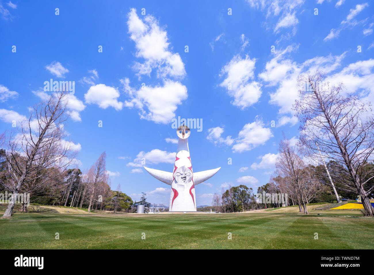 Osaka, Japan - March. 26, 2019: Majestic Tower of the Sun, Taiyo No To ...