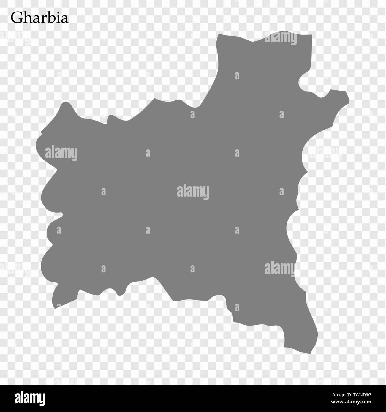 High Quality map of Gharbia is a governorate of Egypt Stock Vector ...