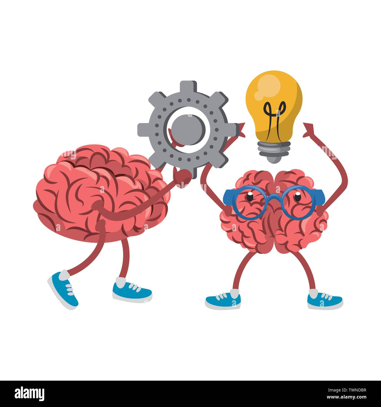 Human brain intelligence and creativity cartoons Stock Vector Image ...