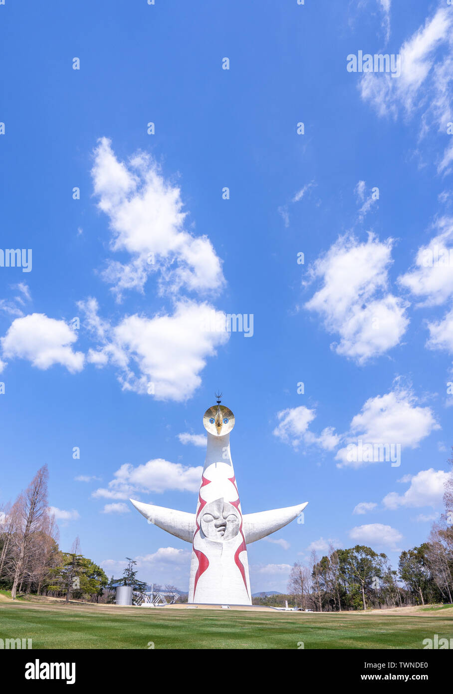 Osaka, Japan - March. 26, 2019: Majestic Tower of the Sun, Taiyo No To ...