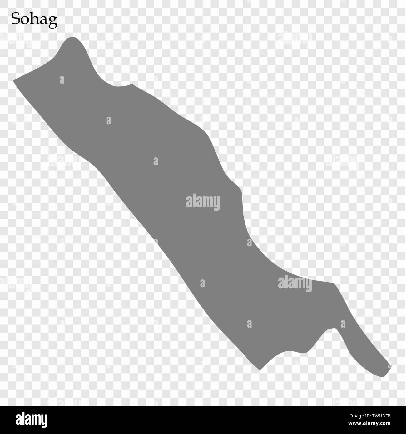 High Quality map of Sohag is a governorate of Egypt Stock Vector Image ...