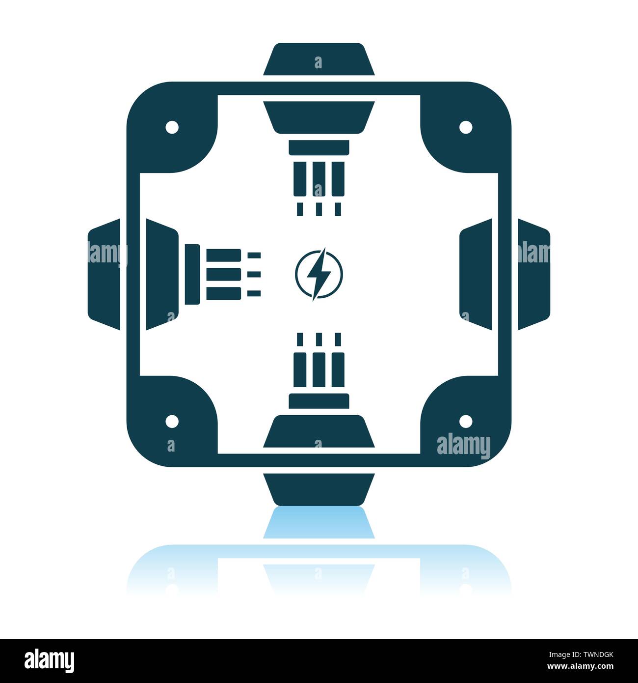 Electrical junction box icon blue hi-res stock photography and images ...