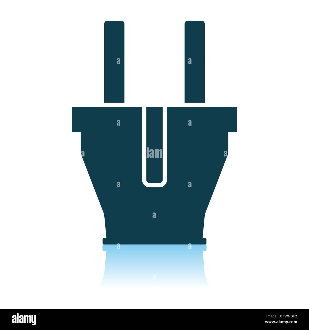 Electrical Plug Icon. Shadow Reflection Design. Vector Illustration ...